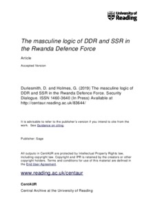 The masculine logic of DDR and SSR in the Rwanda Defence Force - CentAUR